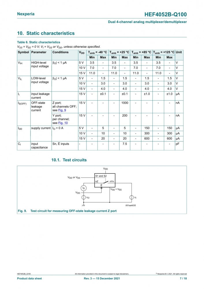 HEF4052B-Q100 datasheet page 7
