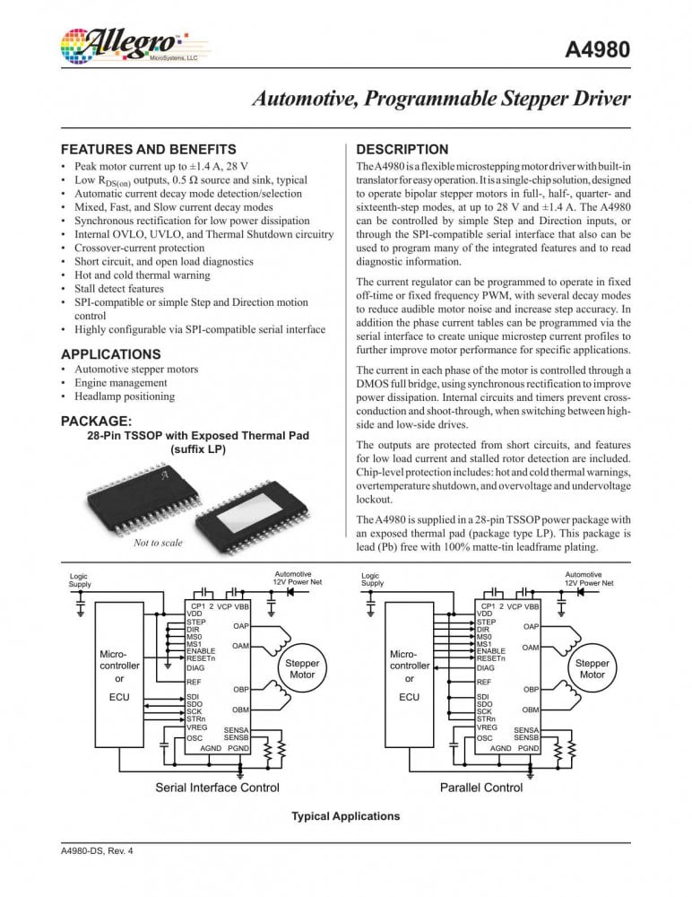 A4980 datasheet page 1