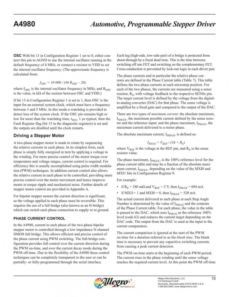 A4980 datasheet page 10