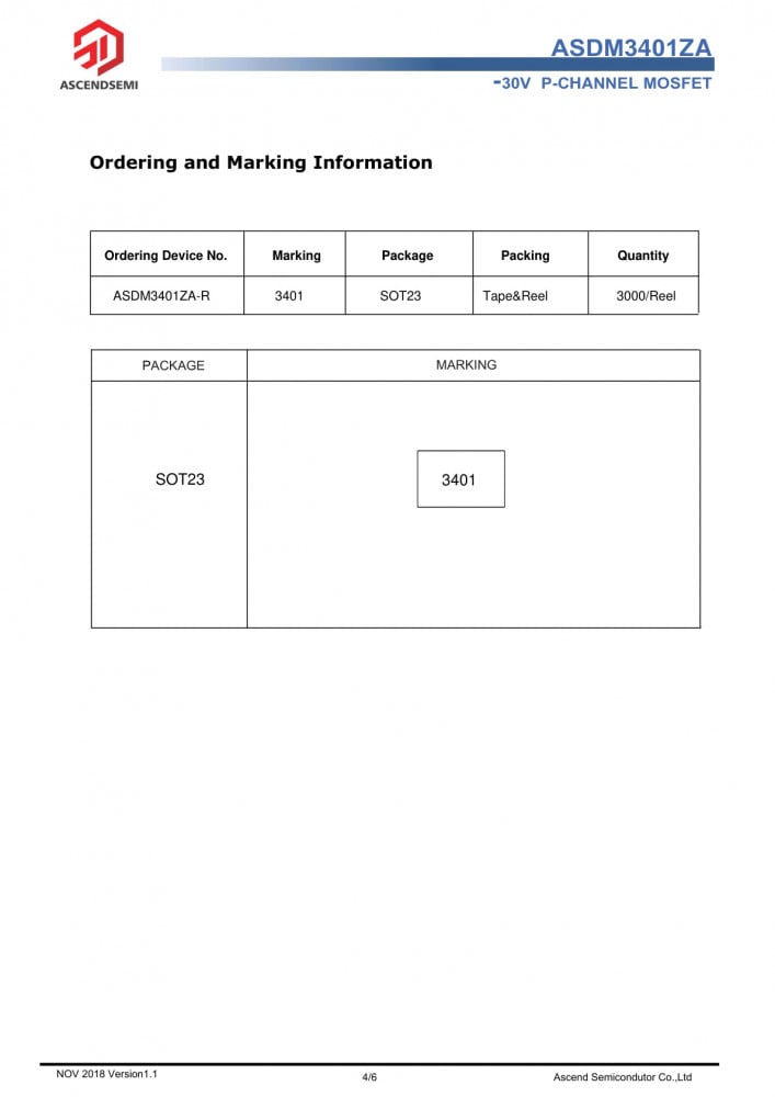 ASDM3401ZA-R datasheet page 4