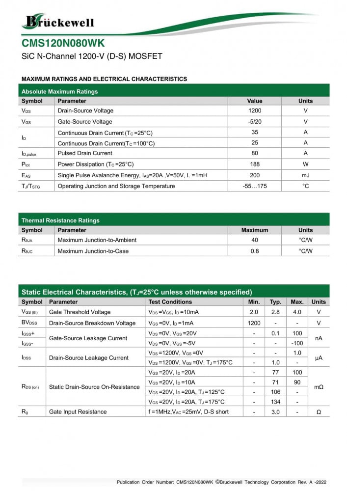 CMS120N080WK datasheet page 2