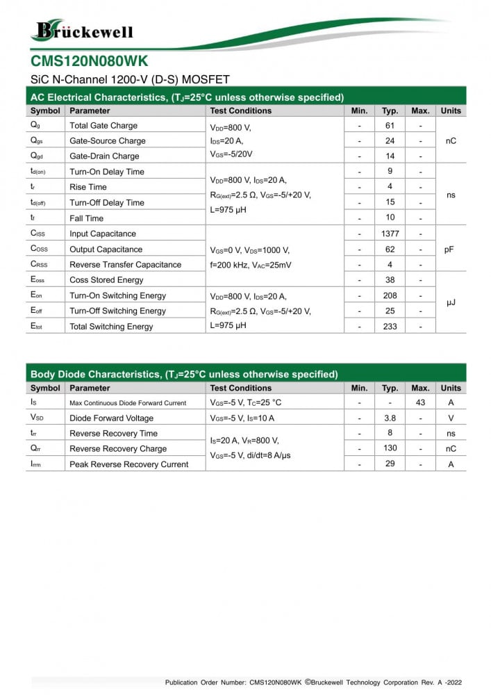 CMS120N080WK datasheet page 3