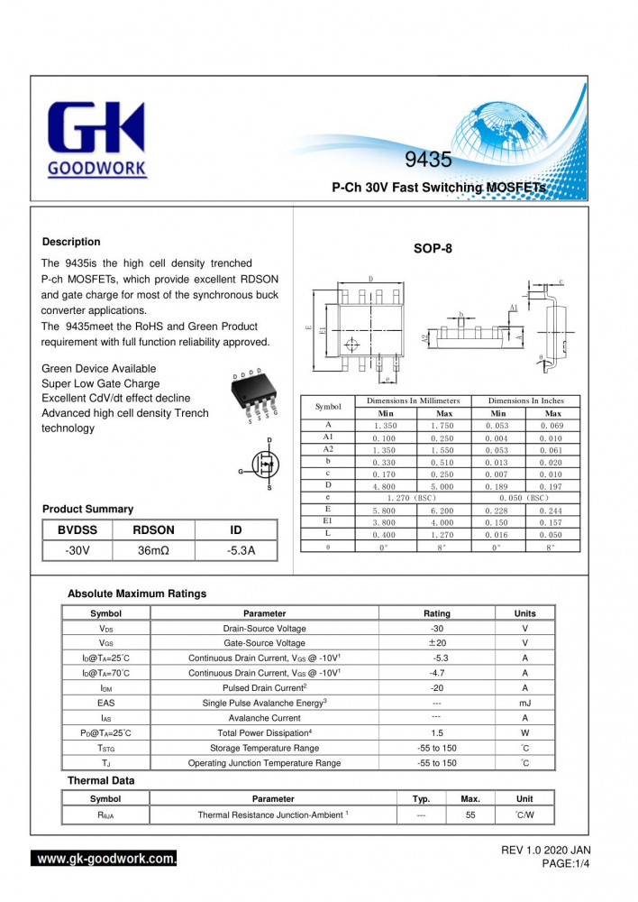 9435-GK datasheet page 1