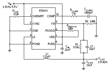 RT8088A - 2.7MHz 3A Step-Down Converter with I2C Interface