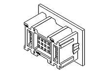 2.00mm, 5.50mm Pitch EXTreme Ten60Power Vertical Receptacle with Guides, 10 DC Power Circuits, 25 HD Signal Circuits