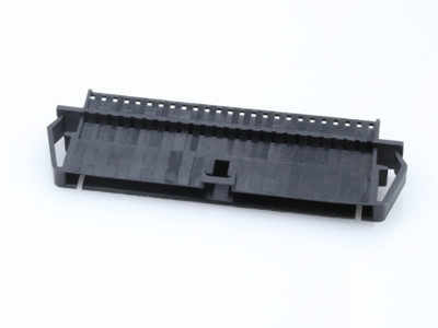 SL Wire-to-Wire Panel Mount Crimp Housing, Single Row, Version B, with Mounting Ears, 25 Circuits, Black for sale