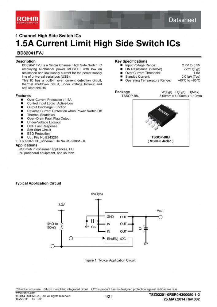 BD82041FVJ-GE2 datasheet page 1