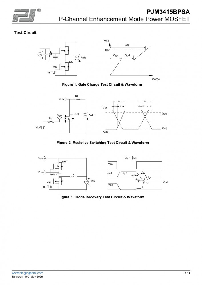 PJM3415BPSA datasheet preview, page 5