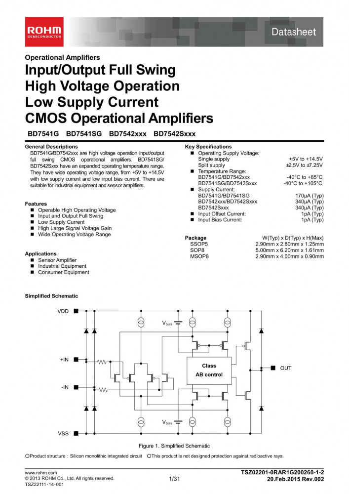 ROHM datasheet page 1