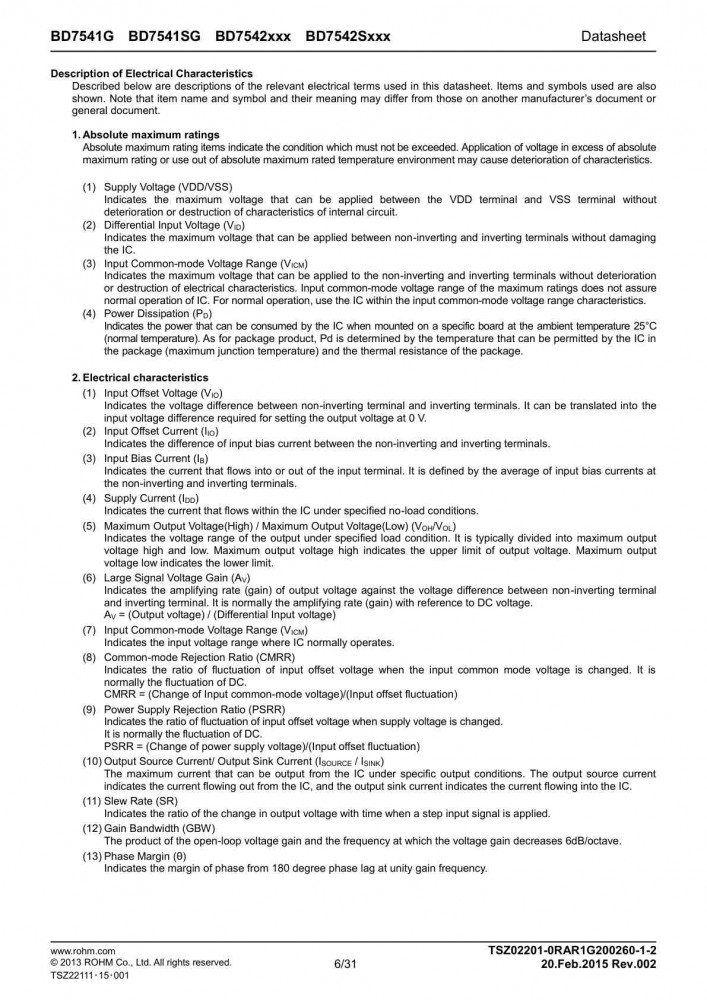 ROHM datasheet page 6