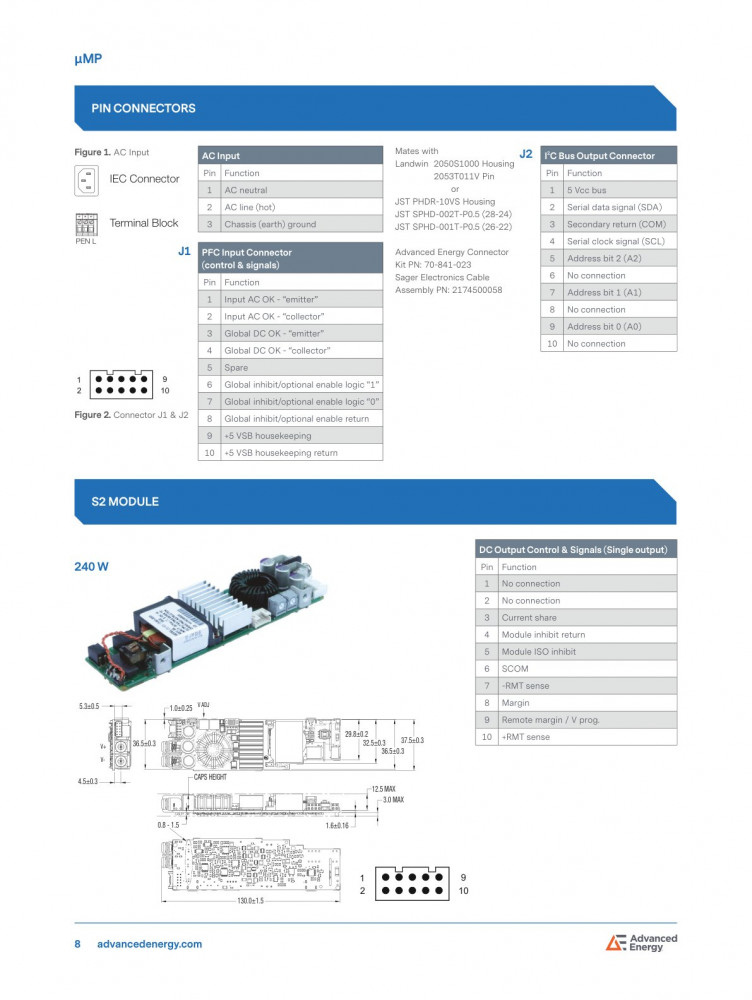 Artesyn μMP Series Gen II document page 8