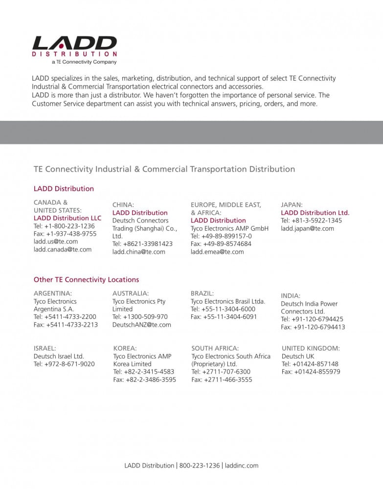 TE Connectivity connector document page 2