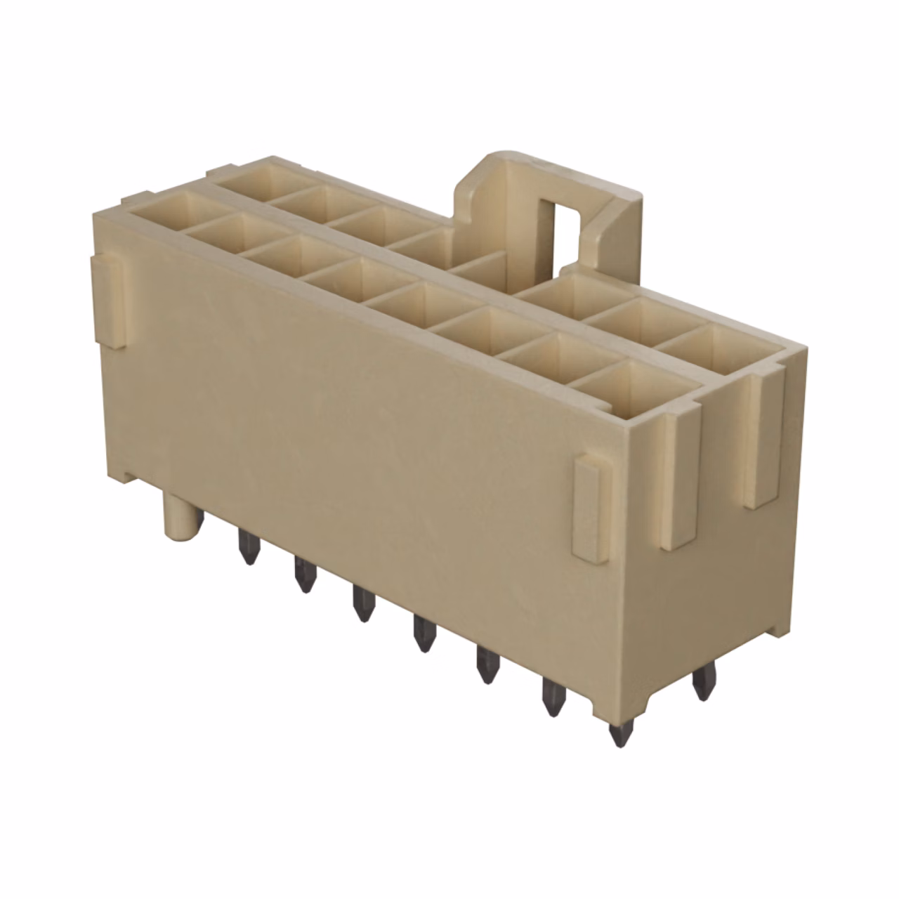 Ultra-Fit Vertical Header, 3.50mm Pitch, Dual Row, 16 Circuits, with Kinked Pins, Tin (Sn) Plating, Natural, Glow-Wire Capable, Tray for sale