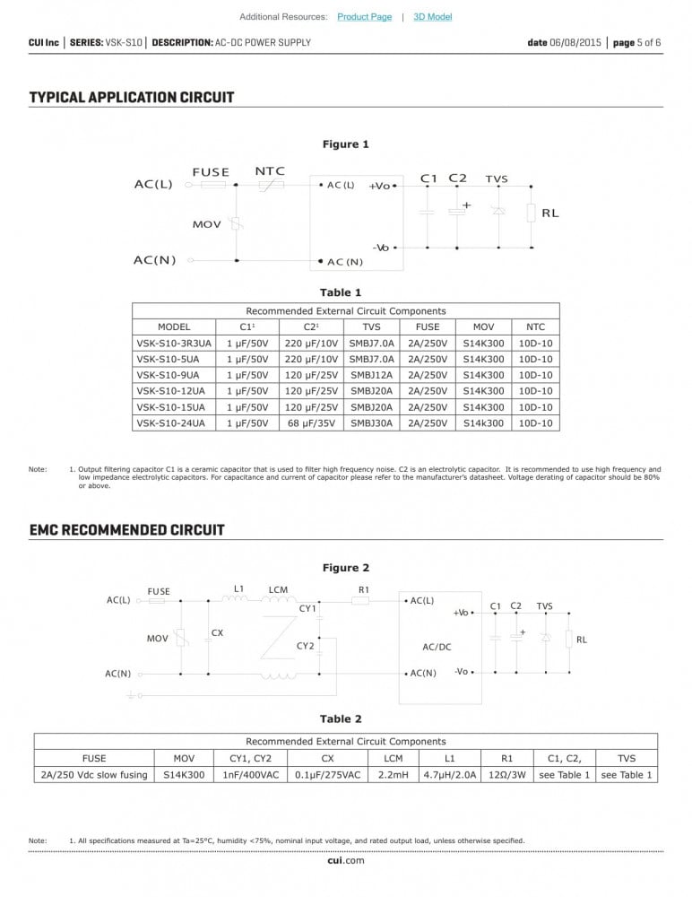 CUI VSK-S10 datasheet page 5
