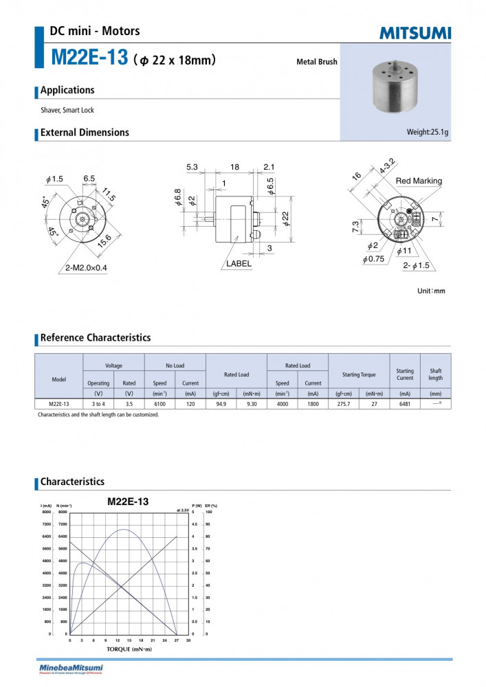 M22E motor technical document image 1