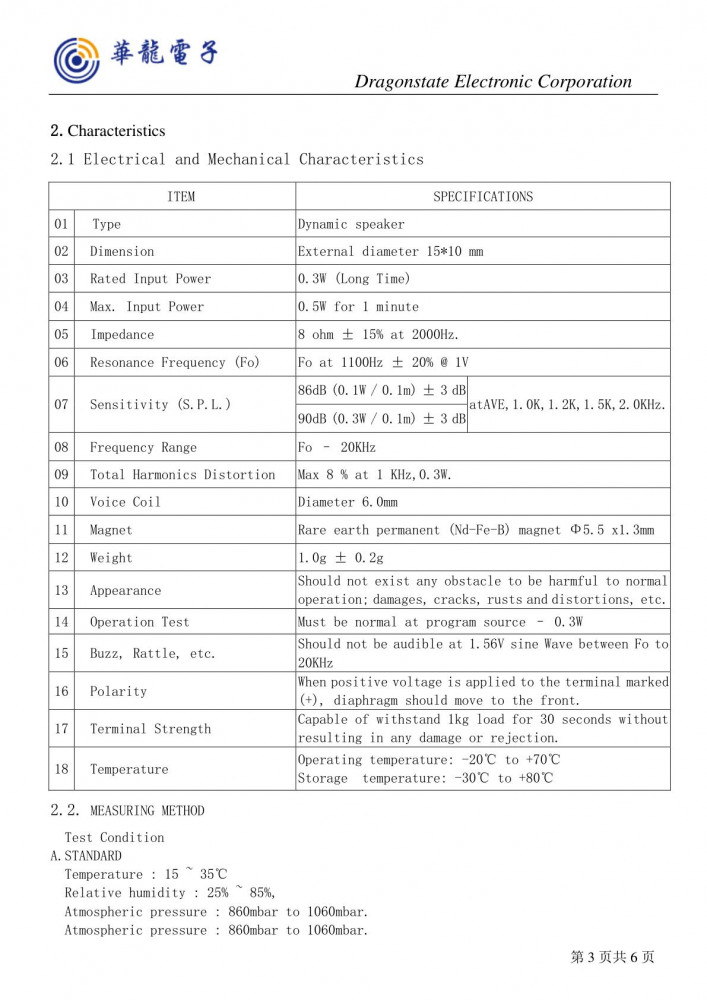 HDK-151008RA-1W5 specification page 3