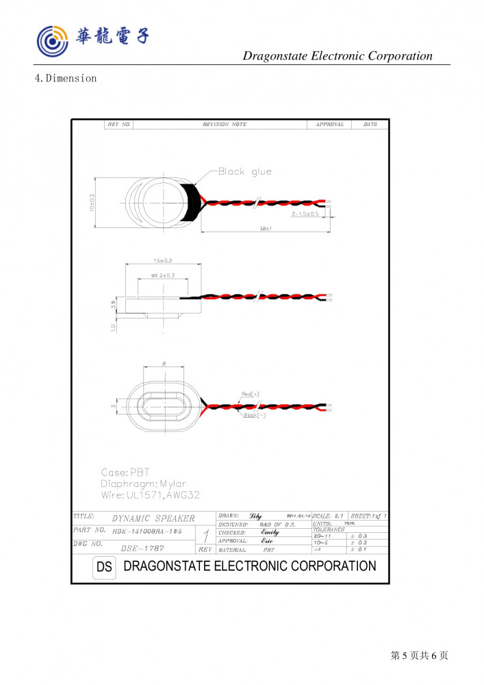 HDK-151008RA-1W5 specification page 5