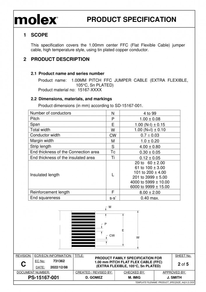 Product specification page 2