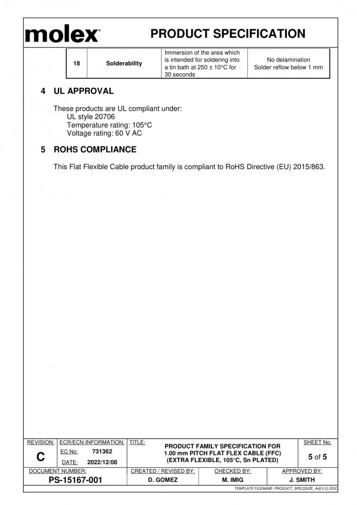 Product specification page 5