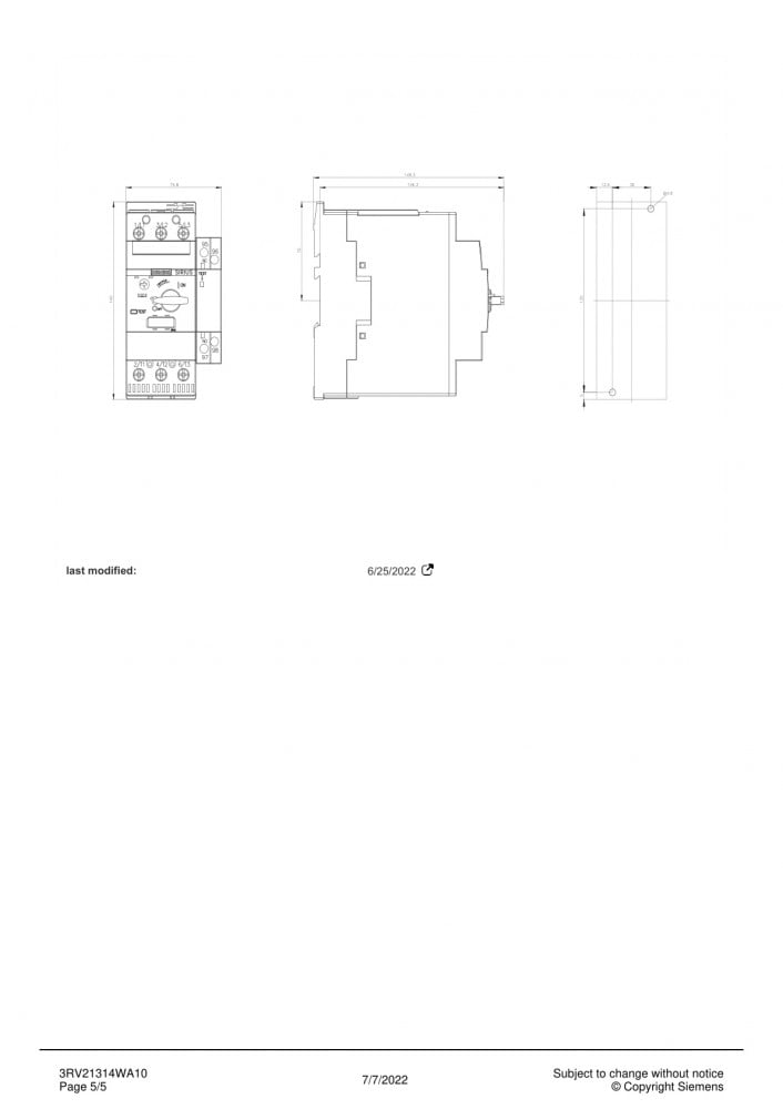 3RV21314WA10 technical document page 5