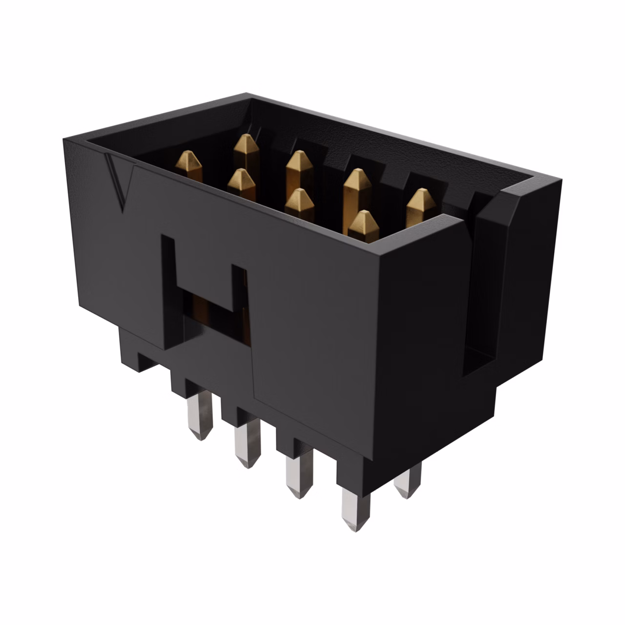 2.00mm Pitch, Milli-Grid PCB Header, Dual Row, Vertical, Through Hole, Shrouded, 8 Circuits, 0.38µm Gold (Au) Plating, 2.50mm Tail Length, Single Side Slot, Center Friction Lock, Tube for sale