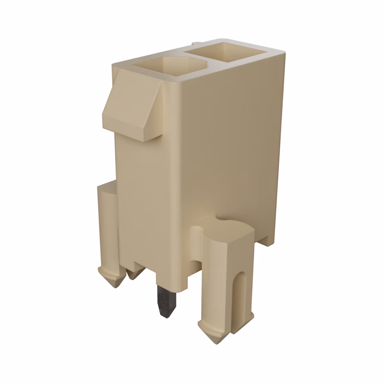 Mini-Fit HCS Header, 4.20mm Pitch, Dual Row, Vertical, with Snap-in Plastic Peg PCB Lock, 2 Circuits, Nylon 6/6 94V-2, Matte Tin (Sn) Plating, without Drain Holes for sale