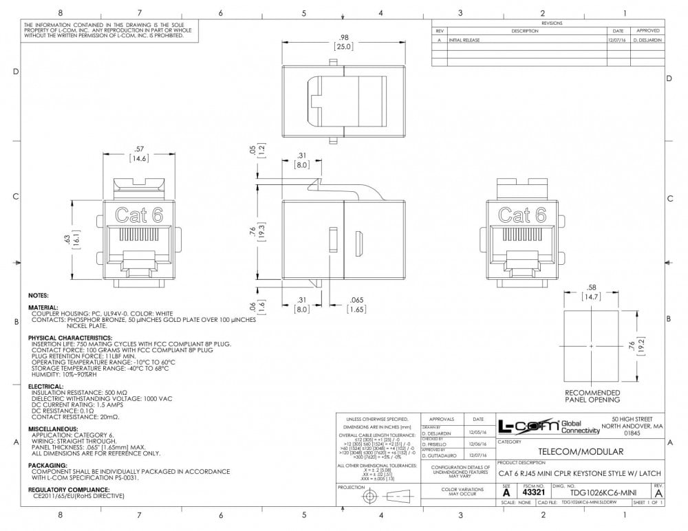 L-com TDG1026KC6-MINI technical document page