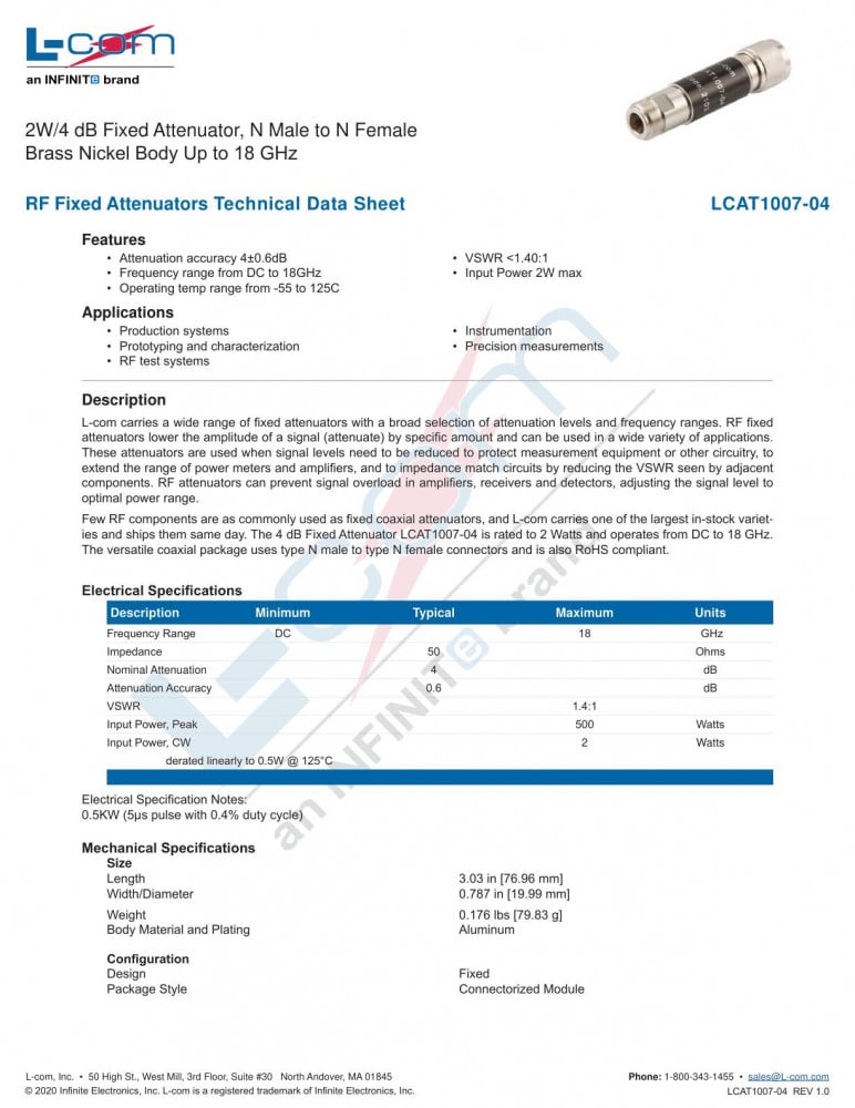 LCAT1007-04 datasheet page 1