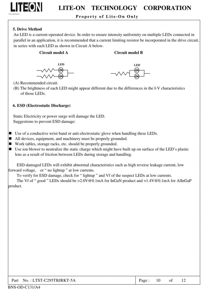 LTST-C295TBJRKT-5A datasheet page 10