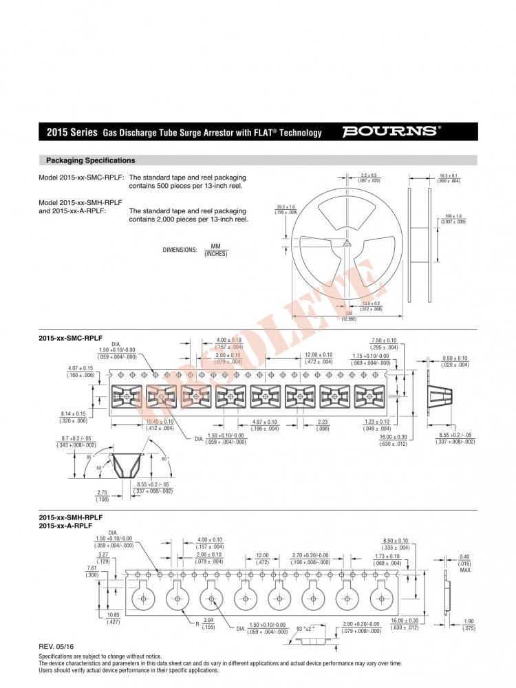 BOURNS 2015 Series datasheet page 4
