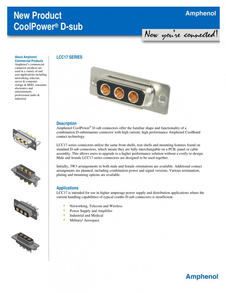 Amphenol LCC17 technical document page 1