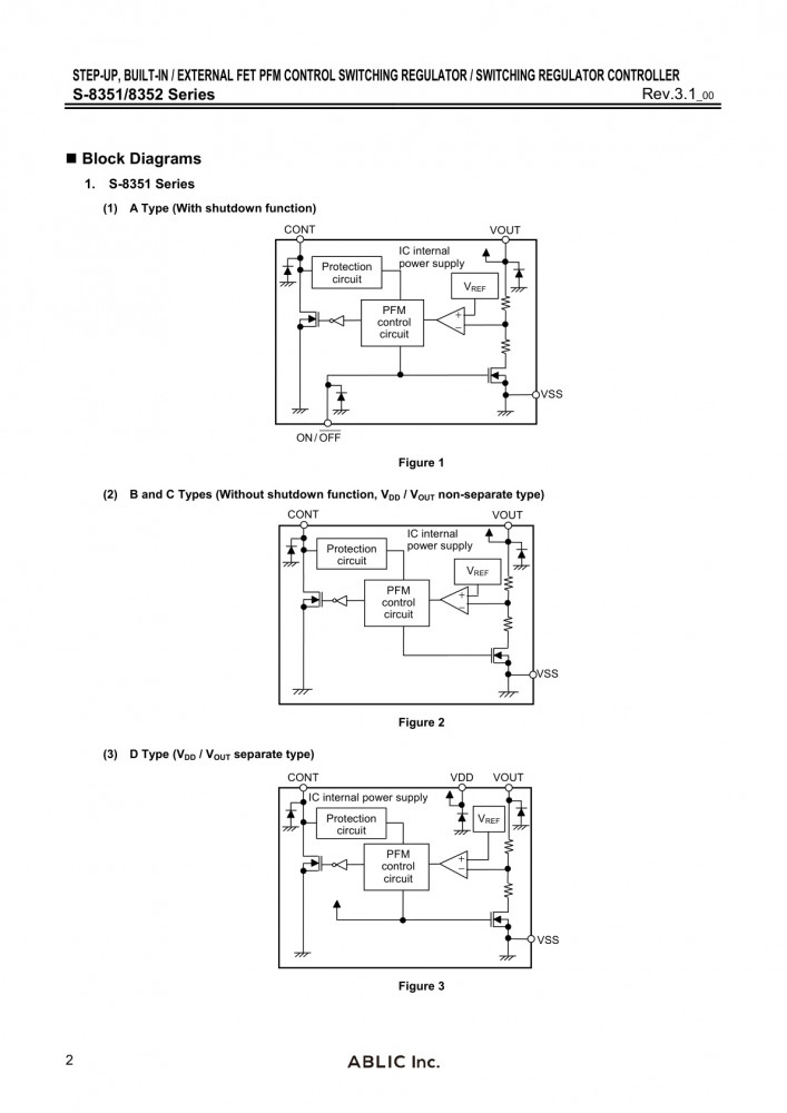 ABLIC S-8351/8352 datasheet page 2