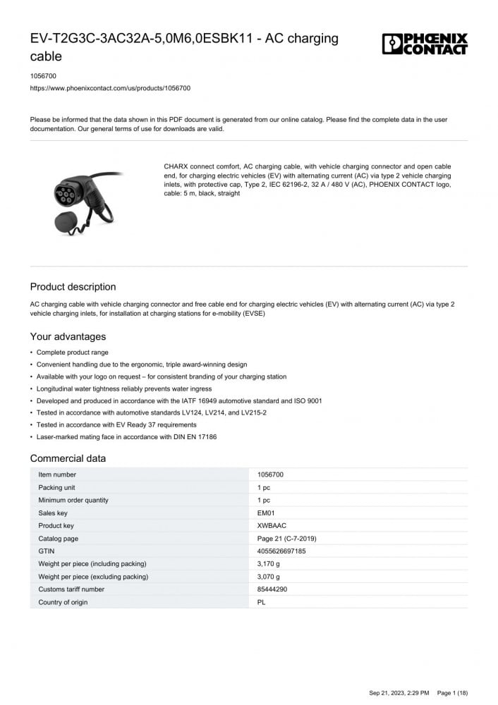 Phoenix Contact 1056700 document page 1