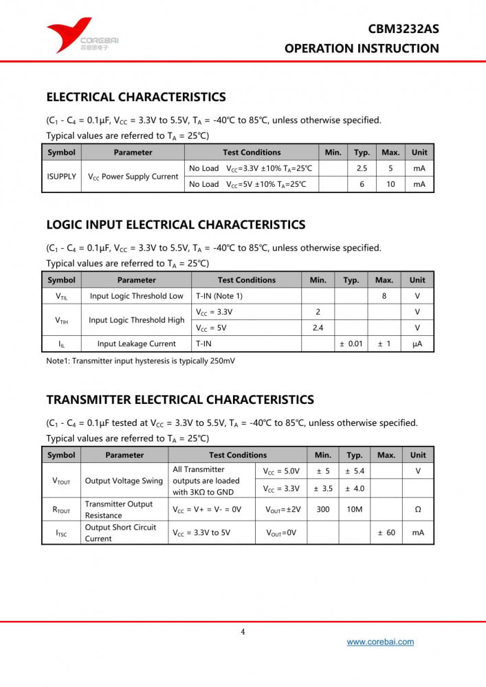 CBM3232ATS16 datasheet page 4