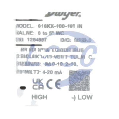 Dwyer 616KX-025-108-IN Differential Pressure Transmitter