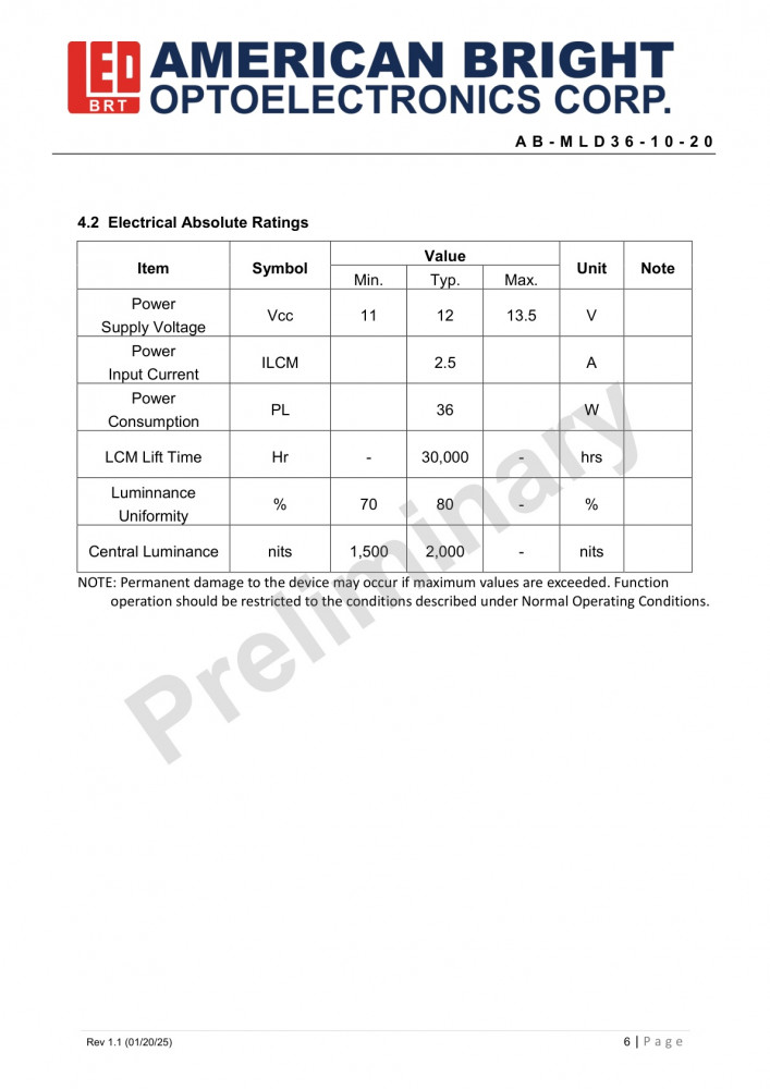 AB-MLD36-10-20 datasheet page 6