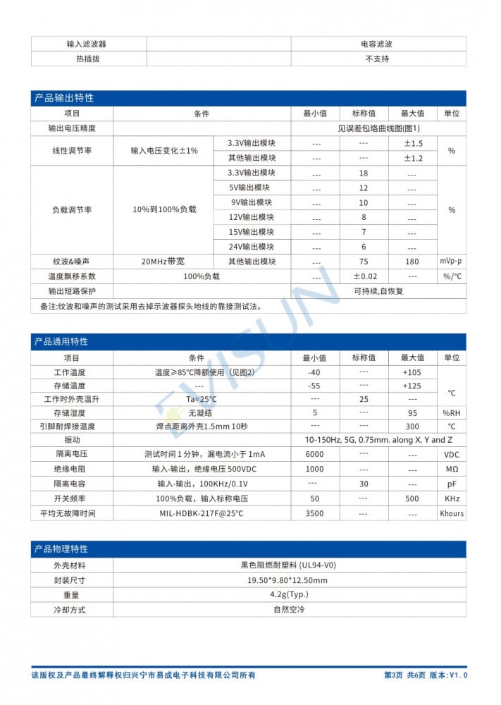 EVISUN G0512S-2WR3 datasheet page 3