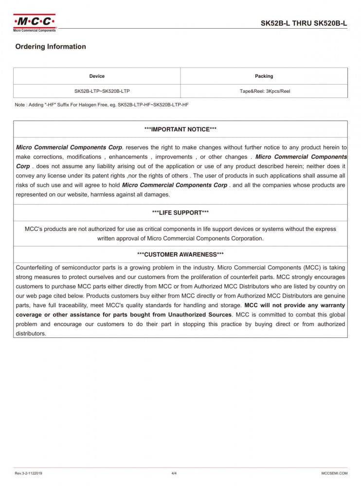 SK54B-LTP datasheet page 4