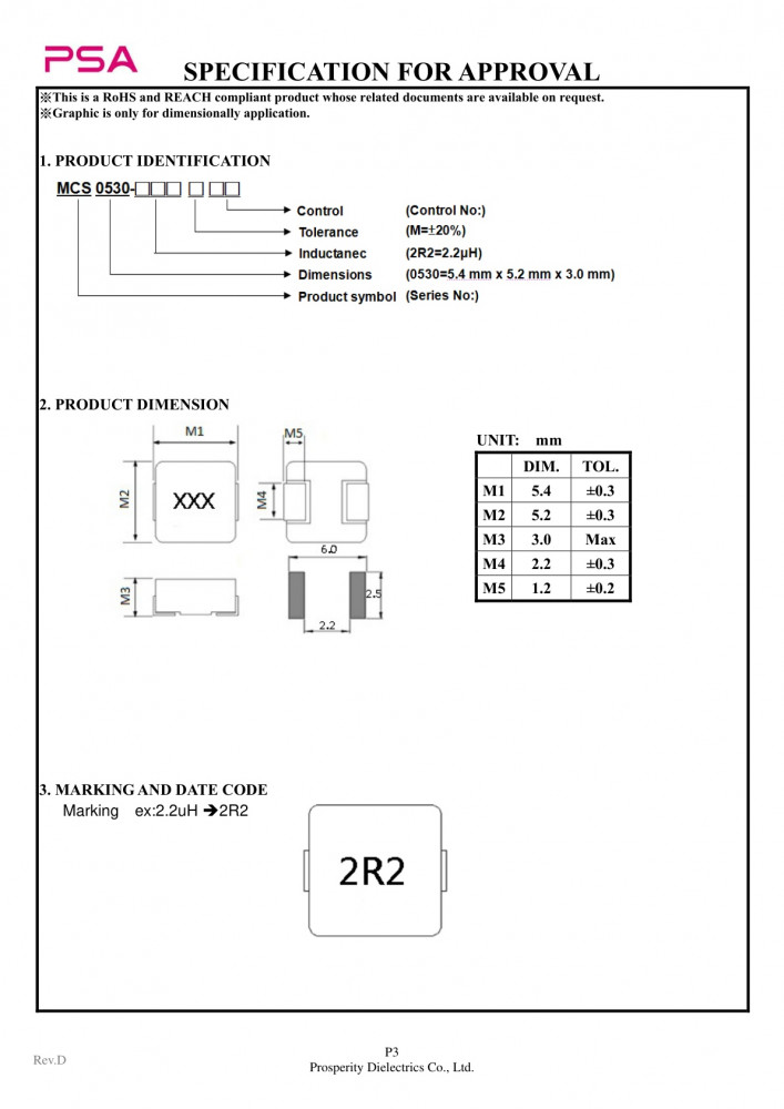 PSA MCS0530 specification page 4