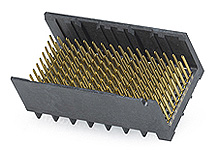 Impact 100 Ohm 3 Pair Vertical Backplane Header, Unguided, Open Endwall,  6 Columns, 54 Circuits, Pin Length 5.50mm, Plated Through Hole Dimension 0.39mm, Lead-Free