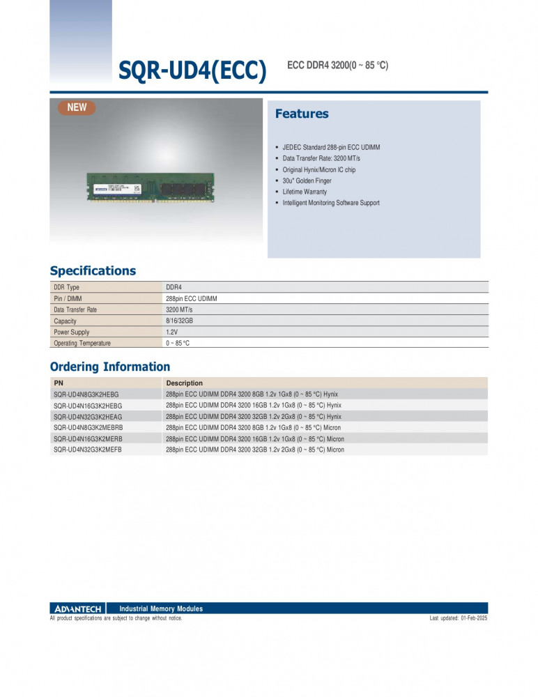 SQR-UD4(ECC) product document page