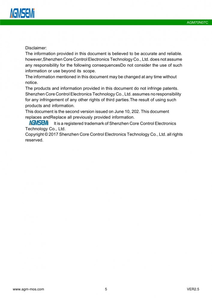 AGM70N07C datasheet page 5