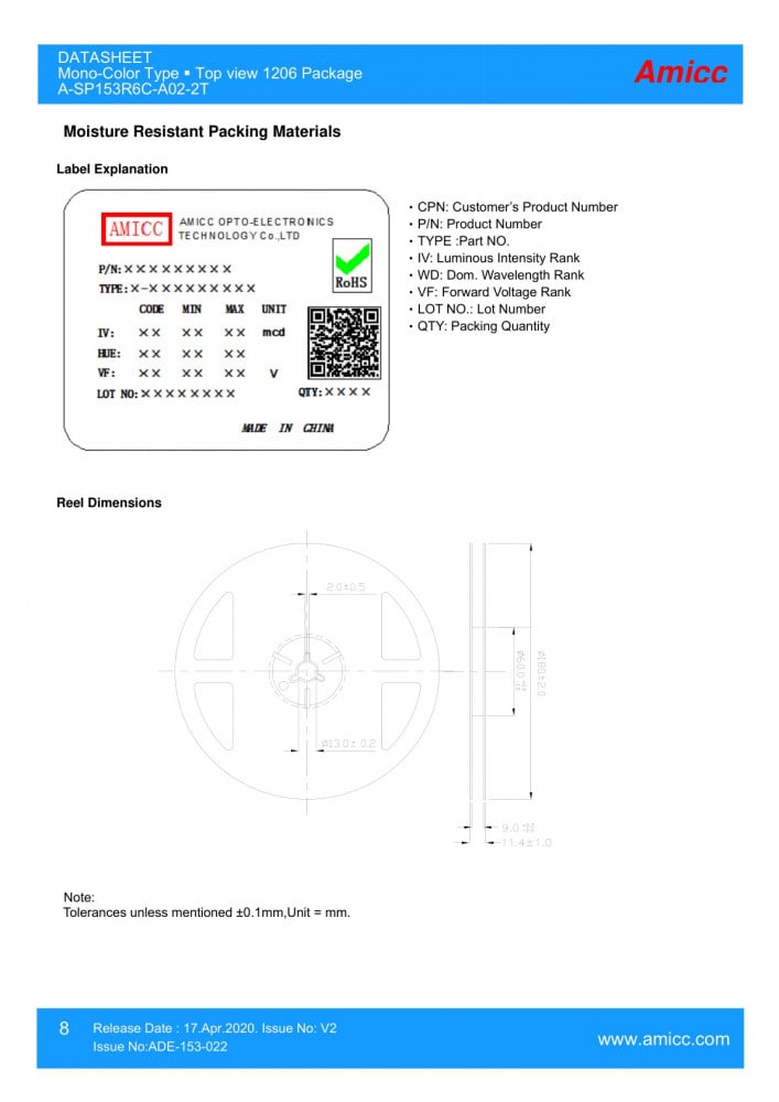 A-SP153R6C-A02-2T datasheet page 8