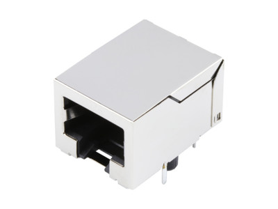 Modular Jack, Right-Angle, Low Profile, 8/8, Panel Stops