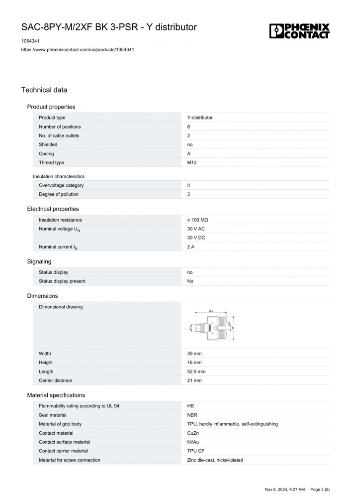 Phoenix Contact 1054341 product document page 2