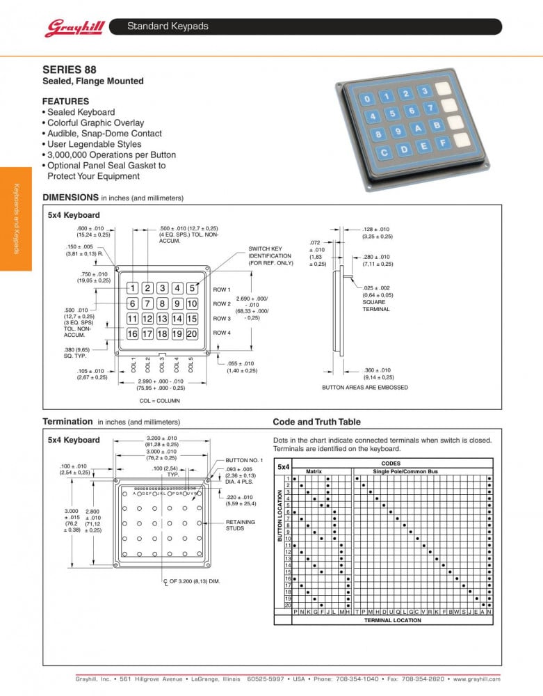Grayhill Series 88 documentation page 3