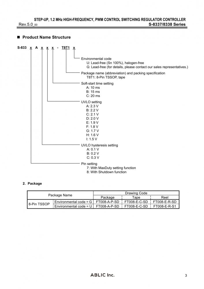 ABLIC S-8337 datasheet page 3