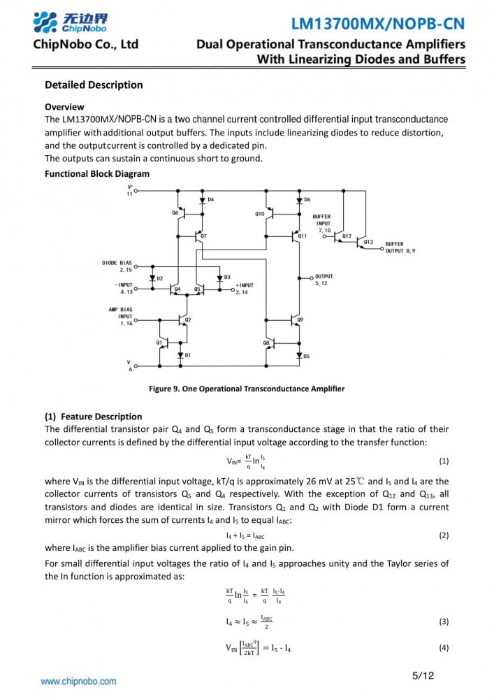 LM13700MX/NOPB-CN datasheet page 5
