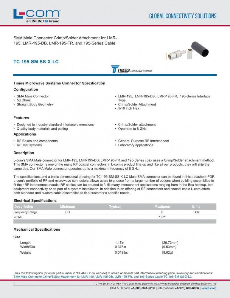 TC-195-SM-SS-X-LC technical document page 1