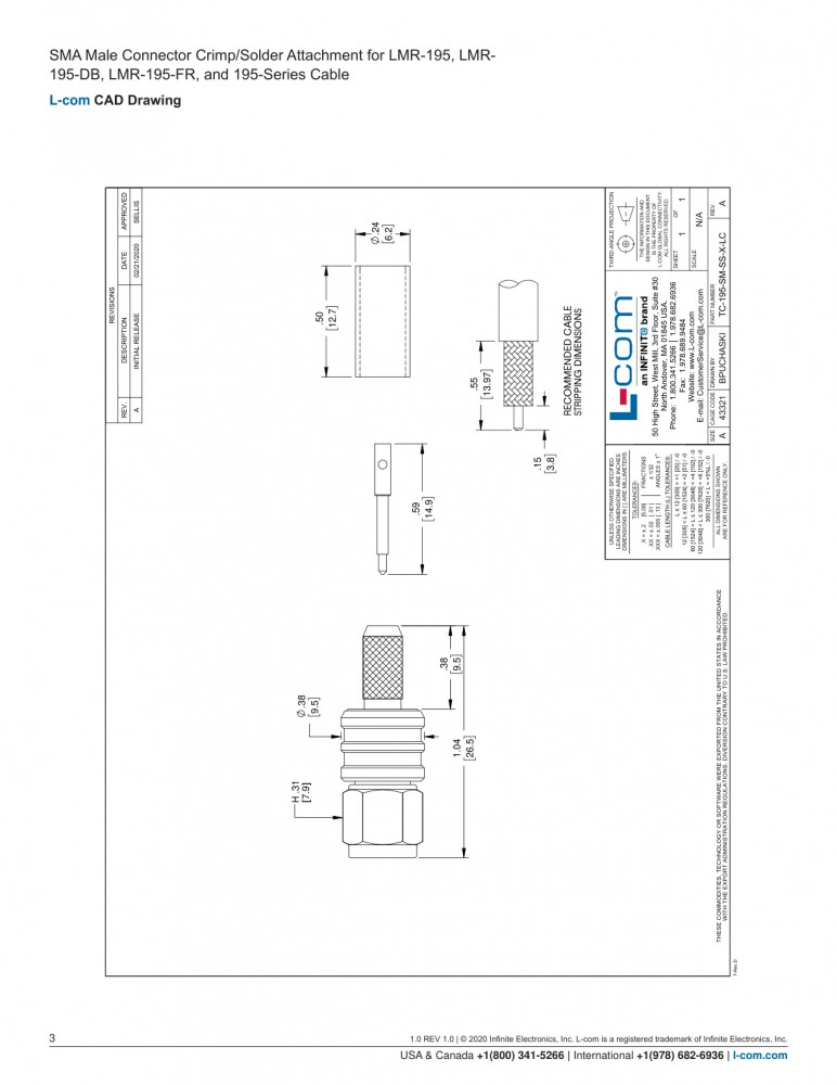 TC-195-SM-SS-X-LC dimensional drawing